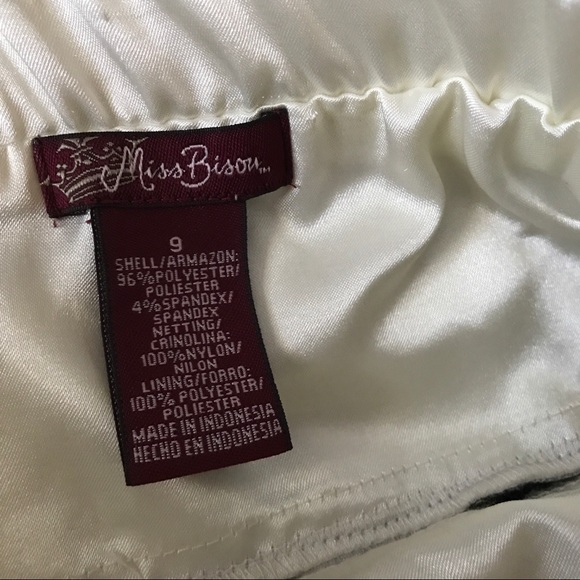 Dresses | Miss Bisou Formal Dress 9 Strapless Black Cream | Poshmark